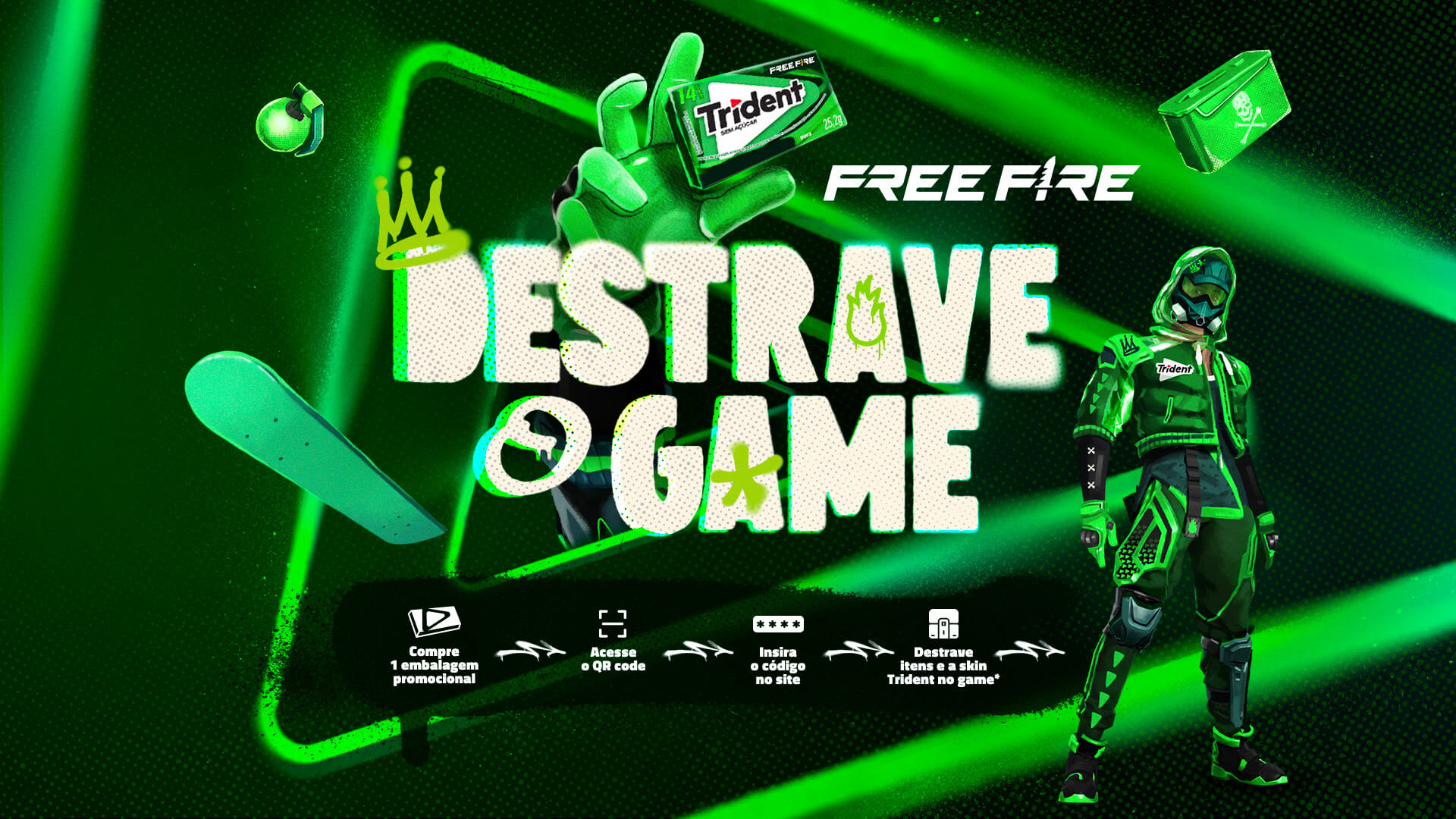 Trident anuncia parceria com Free Fire para a campanha "Destrave o Game ...